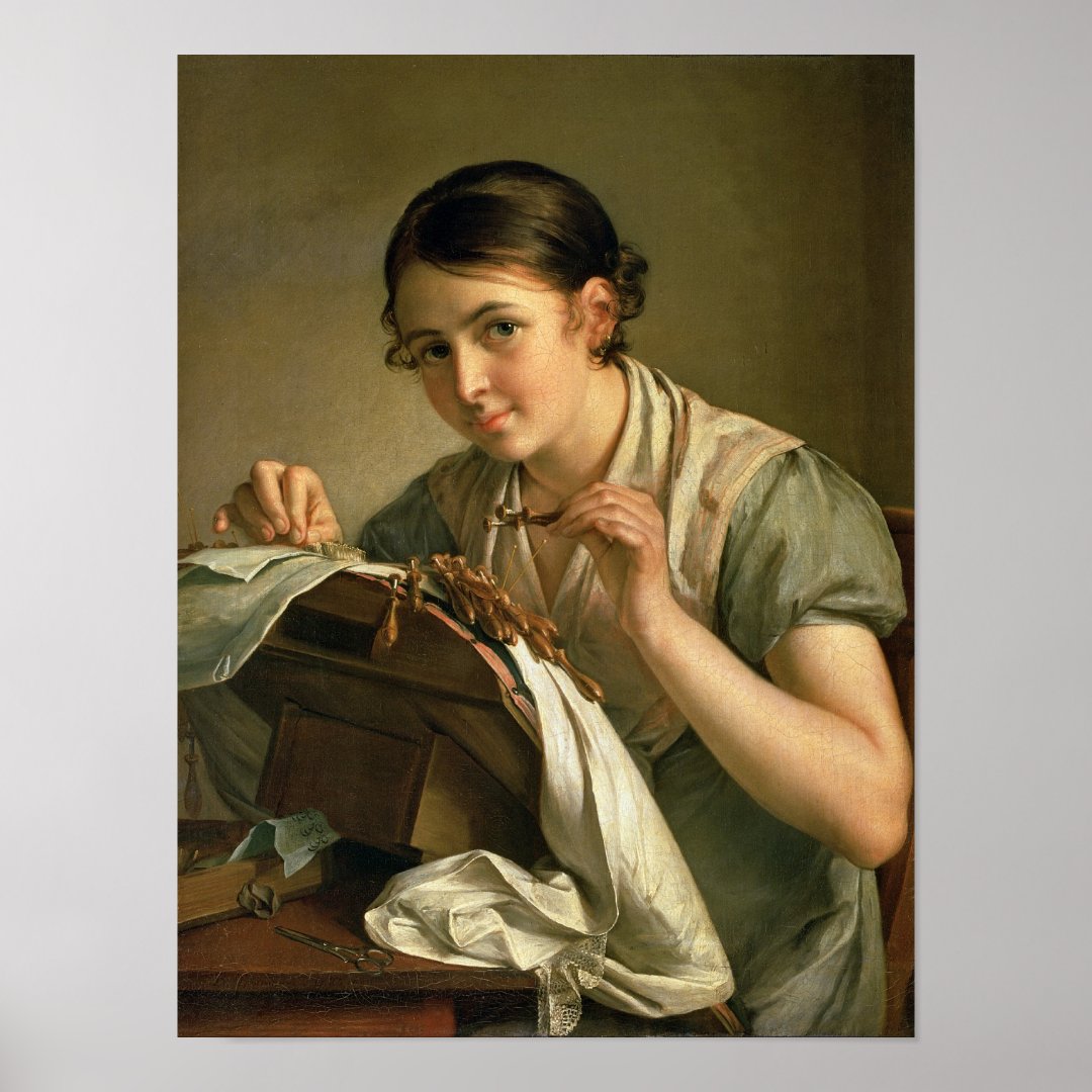 The Lacemaker, 1823 Poster | Zazzle