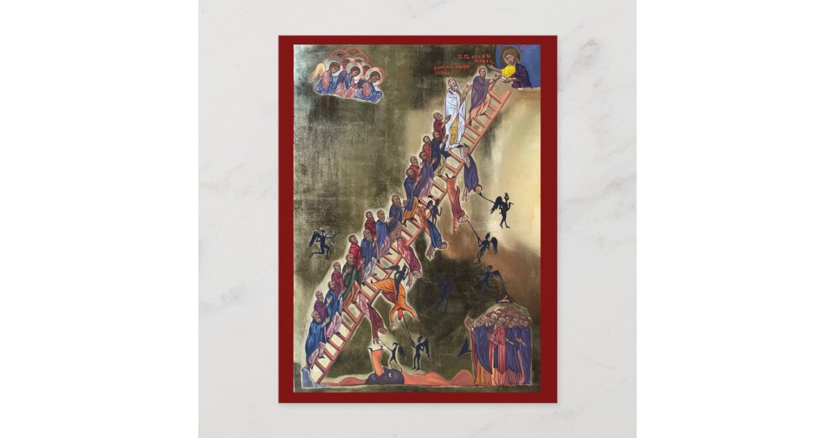 The Ladder of Divine Ascent Icon Postcard | Zazzle