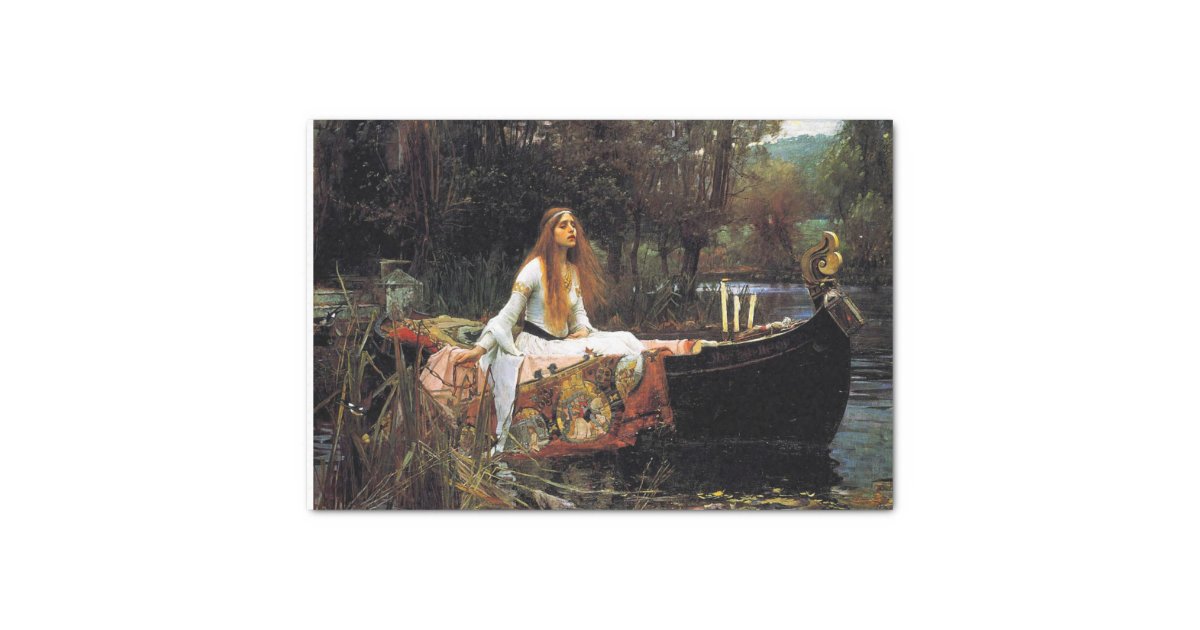 The lady of shallot decoupage tissue paper | Zazzle