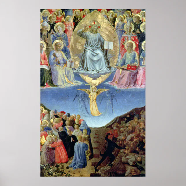 The Last Judgement, central panel from a Triptych Poster | Zazzle