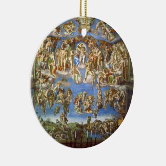 The Last Judgment Fresco by Michelangelo Ceramic Ornament | Zazzle