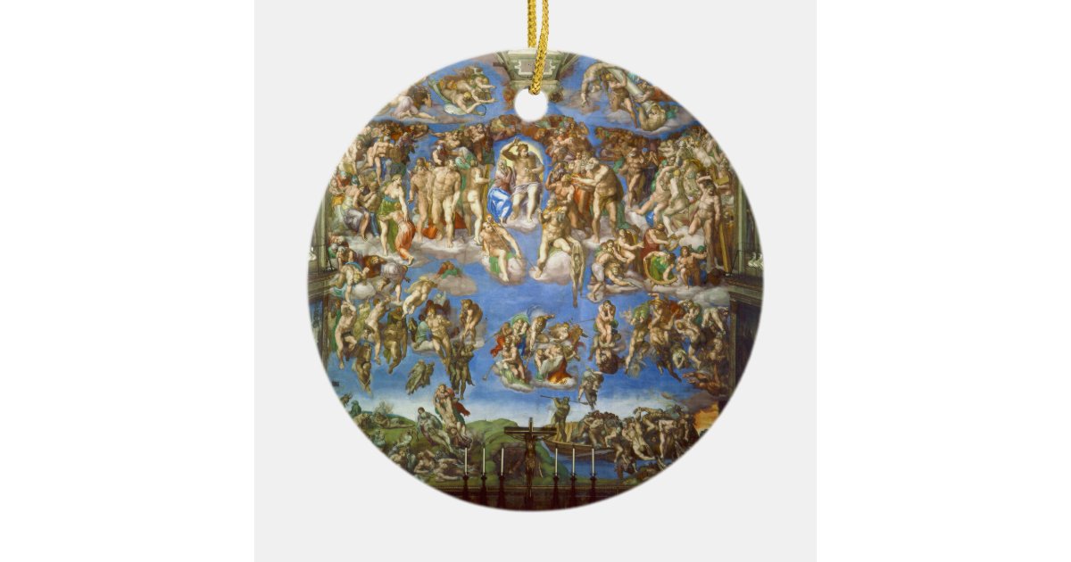 The Last Judgment Fresco by Michelangelo Ceramic Ornament | Zazzle