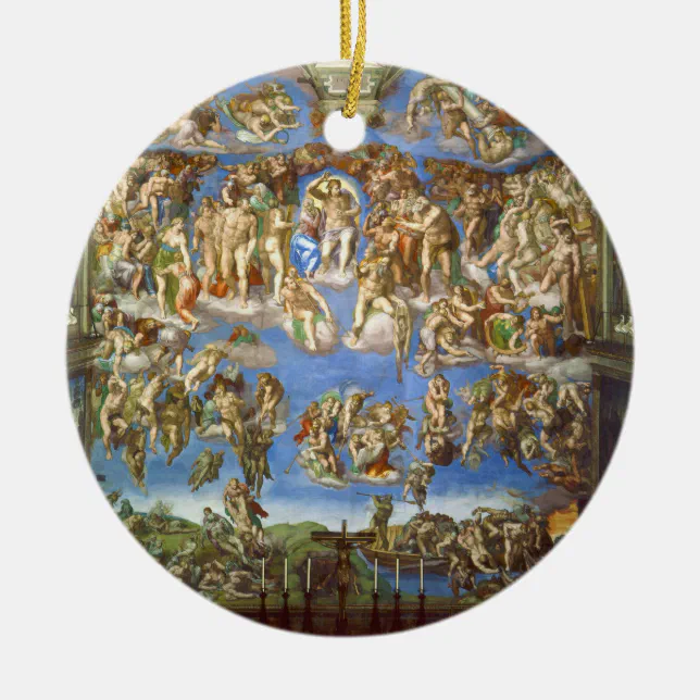 The Last Judgment Fresco by Michelangelo Ceramic Ornament | Zazzle