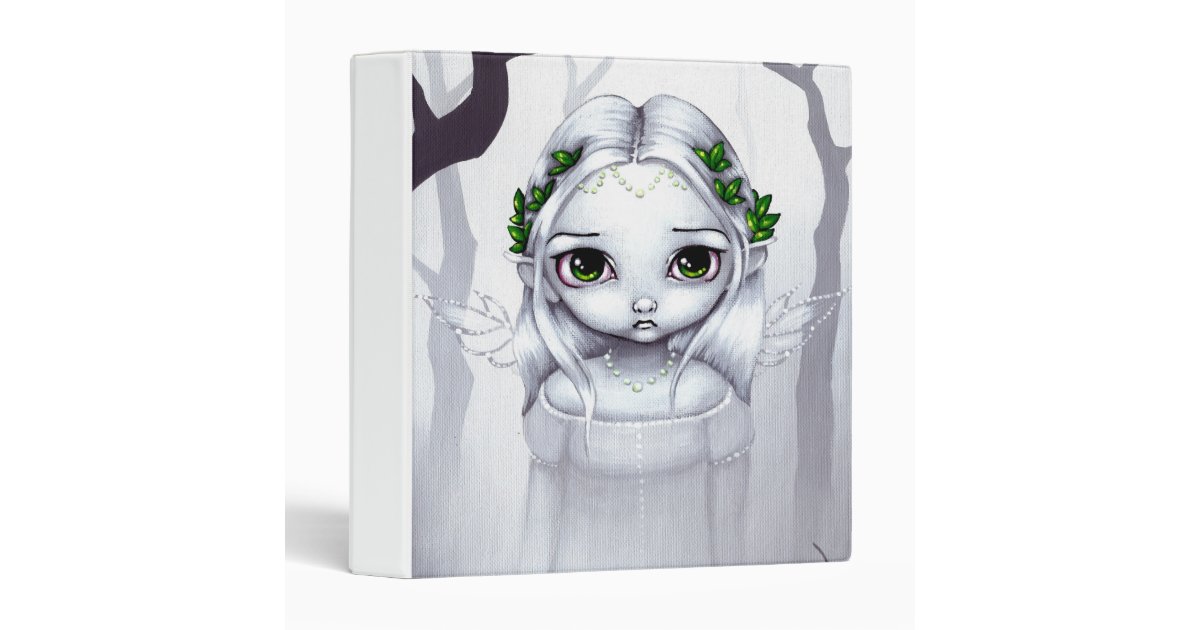 The Last Leaves BINDER fairy angel fantasy | Zazzle