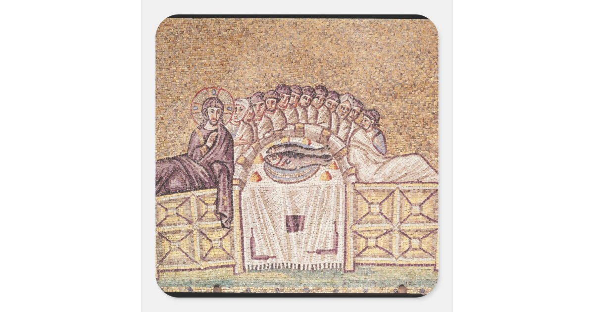 The Last Supper 2 Square Sticker | Zazzle
