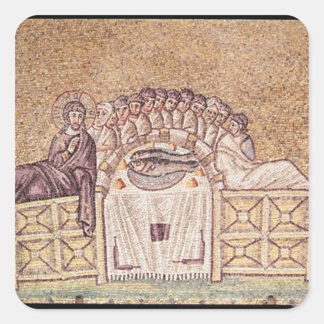 The Last Supper 2 Square Sticker | Zazzle