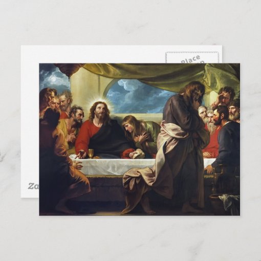 The Last Supper by Benjamin West Postcard | Zazzle