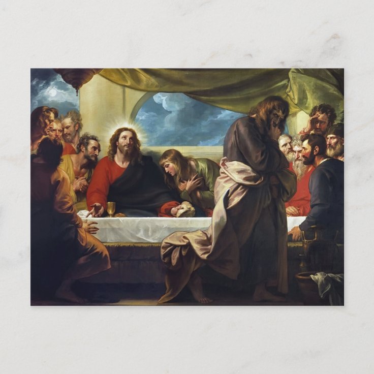 The Last Supper by Benjamin West Postcard | Zazzle
