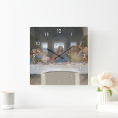 The Last Supper, Leonardo da Vinci Square Wall Clock | Zazzle