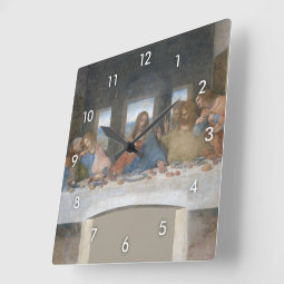The Last Supper, Leonardo da Vinci Square Wall Clock | Zazzle