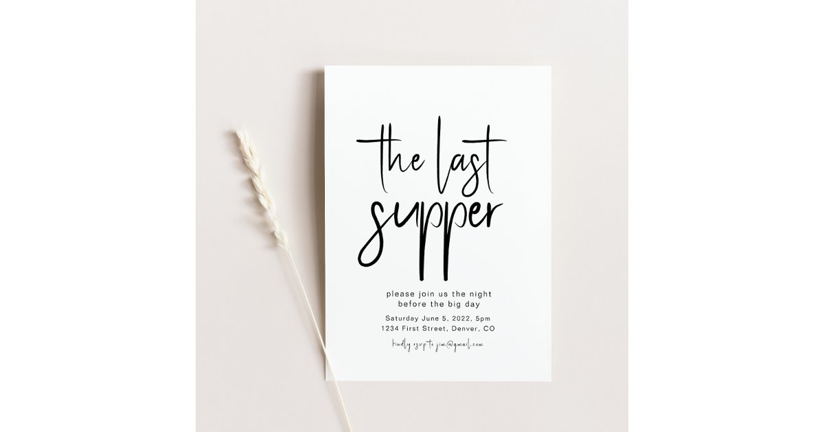 The Last Supper Rehearsal Dinner Invitation | Zazzle