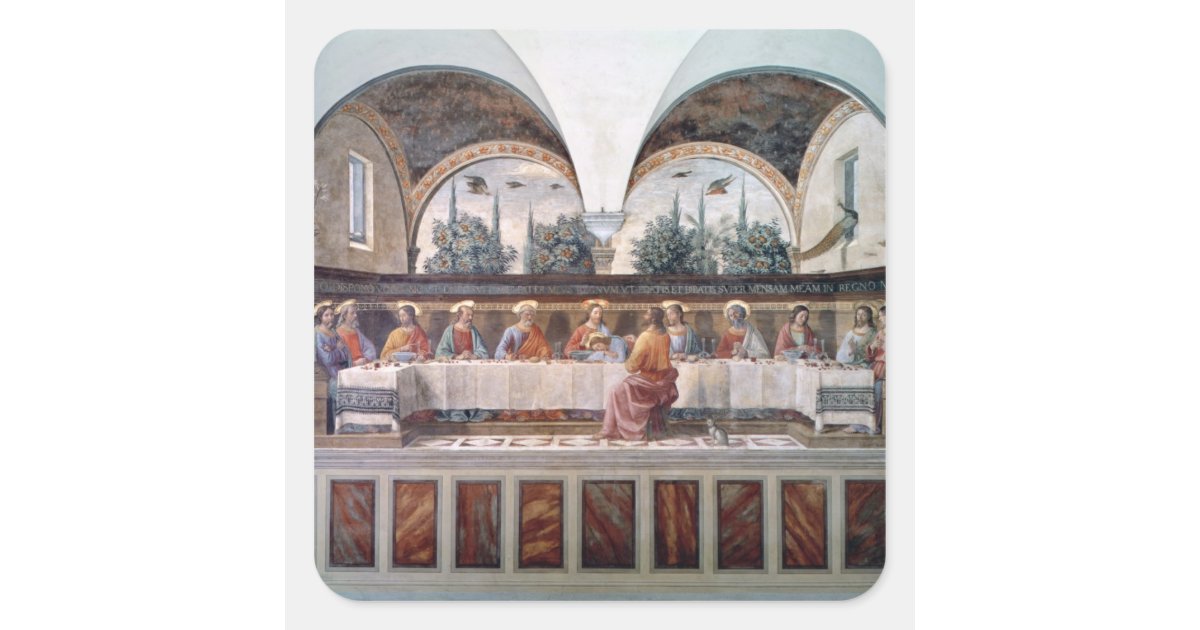 The Last Supper Square Sticker | Zazzle