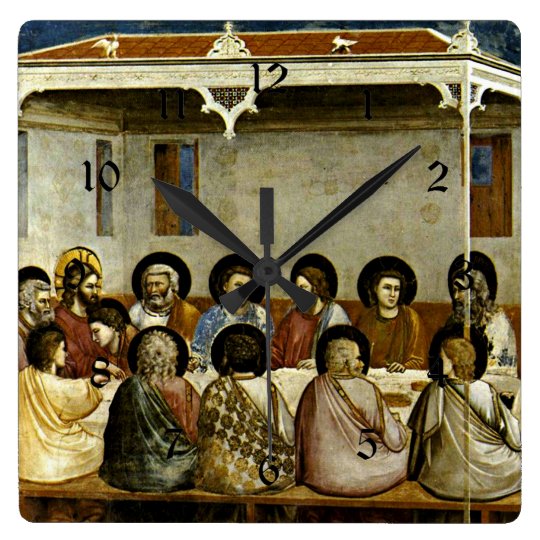 The Last Supper Square Wall Clock | Zazzle.com