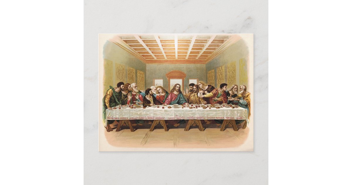 The Last Supper Vintage Art Postcard | Zazzle