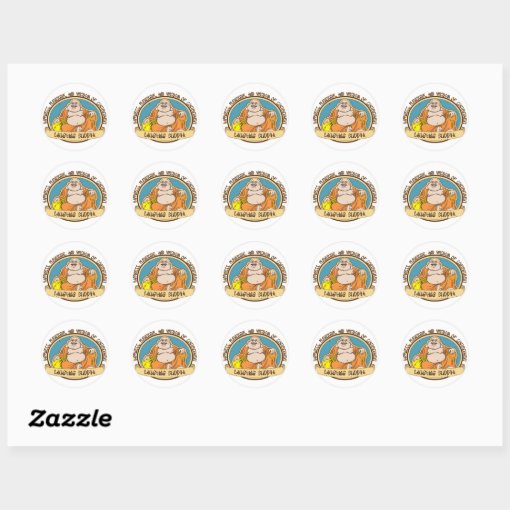The Laughing Buddha Classic Round Sticker | Zazzle