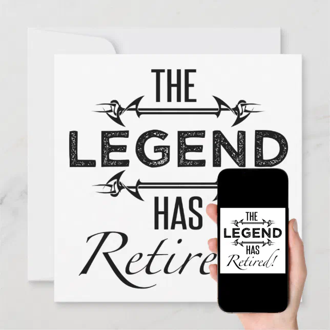 The Legend Has Retired Card | Zazzle
