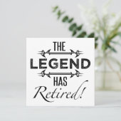 The Legend Has Retired Card | Zazzle