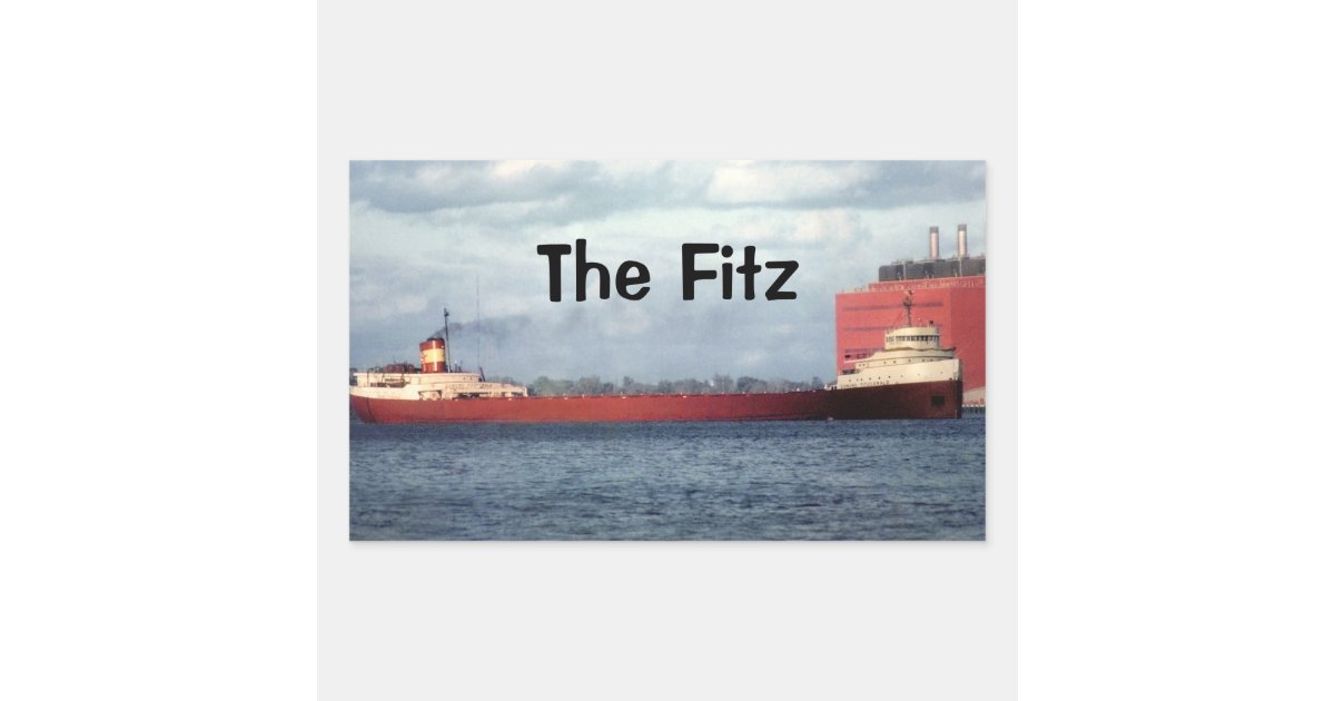 The Legendary S.S. Edmund Fitzgerald Rectangular Sticker | Zazzle