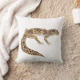 The Leopard Gecko Lizard Pillow | Zazzle