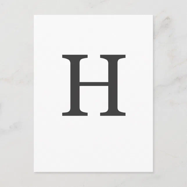 "the letter H" Postcard | Zazzle