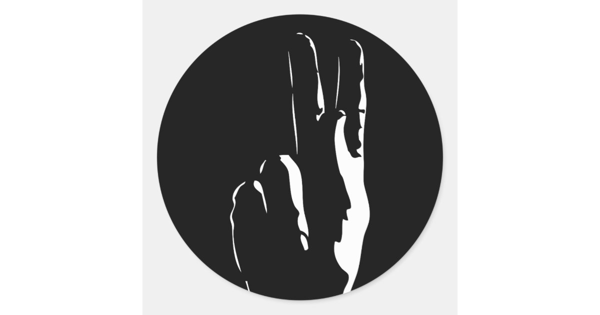 the letter K in sign language Classic Round Sticker | Zazzle