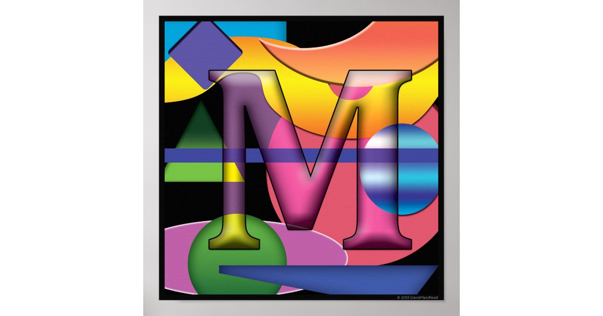 The Letter M Poster | Zazzle