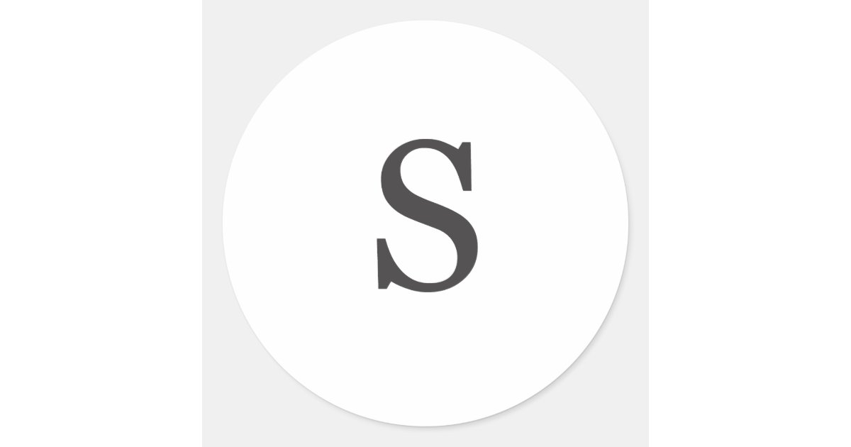 "the letter S" Classic Round Sticker | Zazzle
