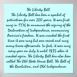The liberty Bell Poster | Zazzle