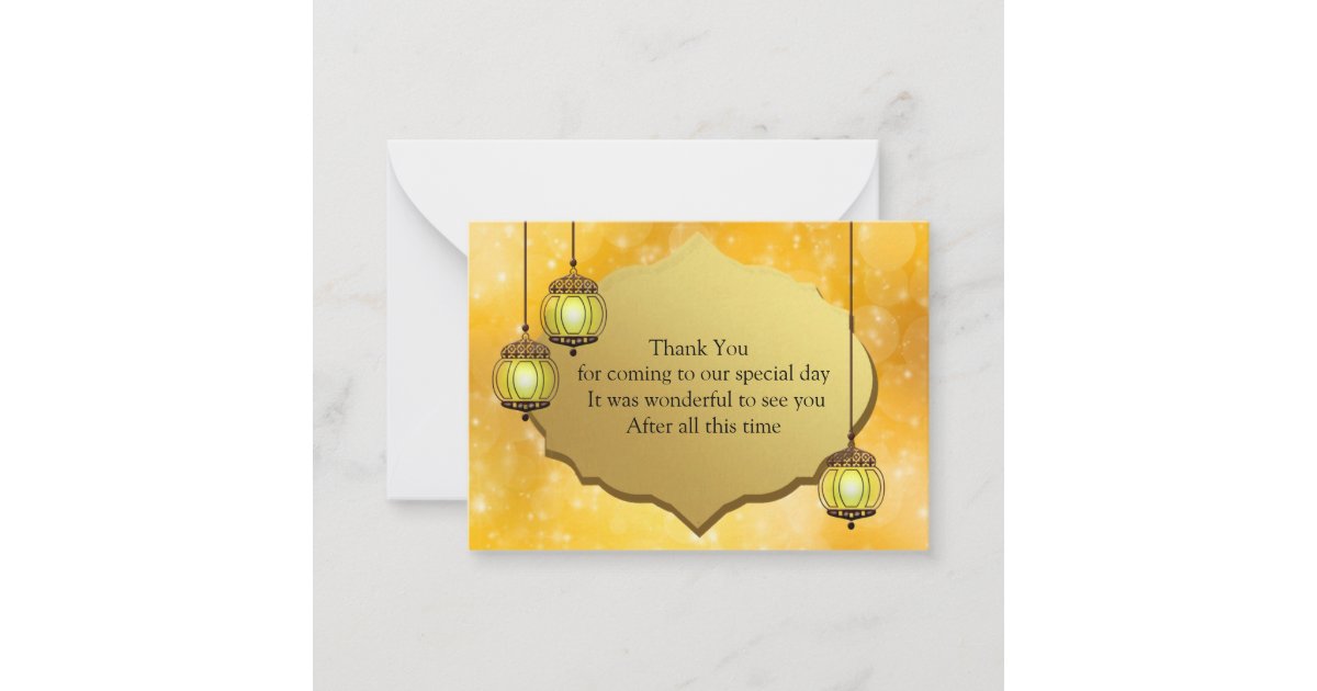 The Lightning Lamp Thank You Card | Zazzle