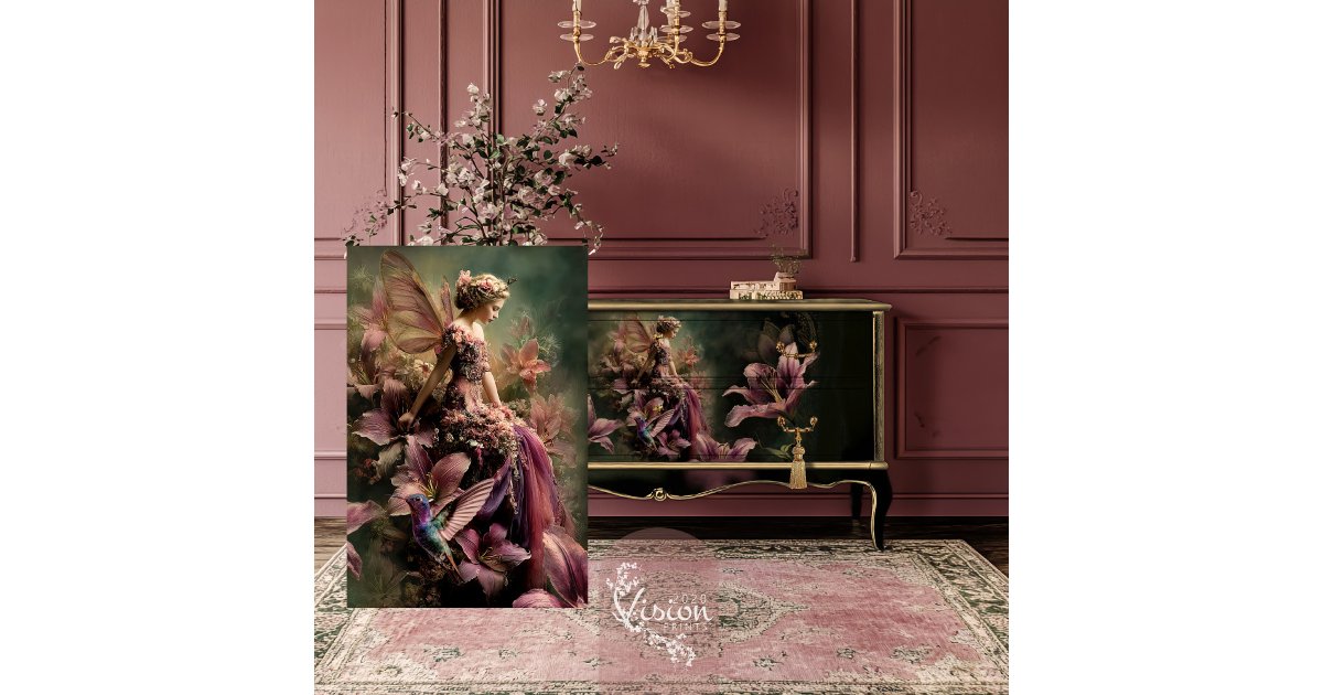 The Lily Fairy Tale Fantasy Portrait Floral Tissue Paper | Zazzle