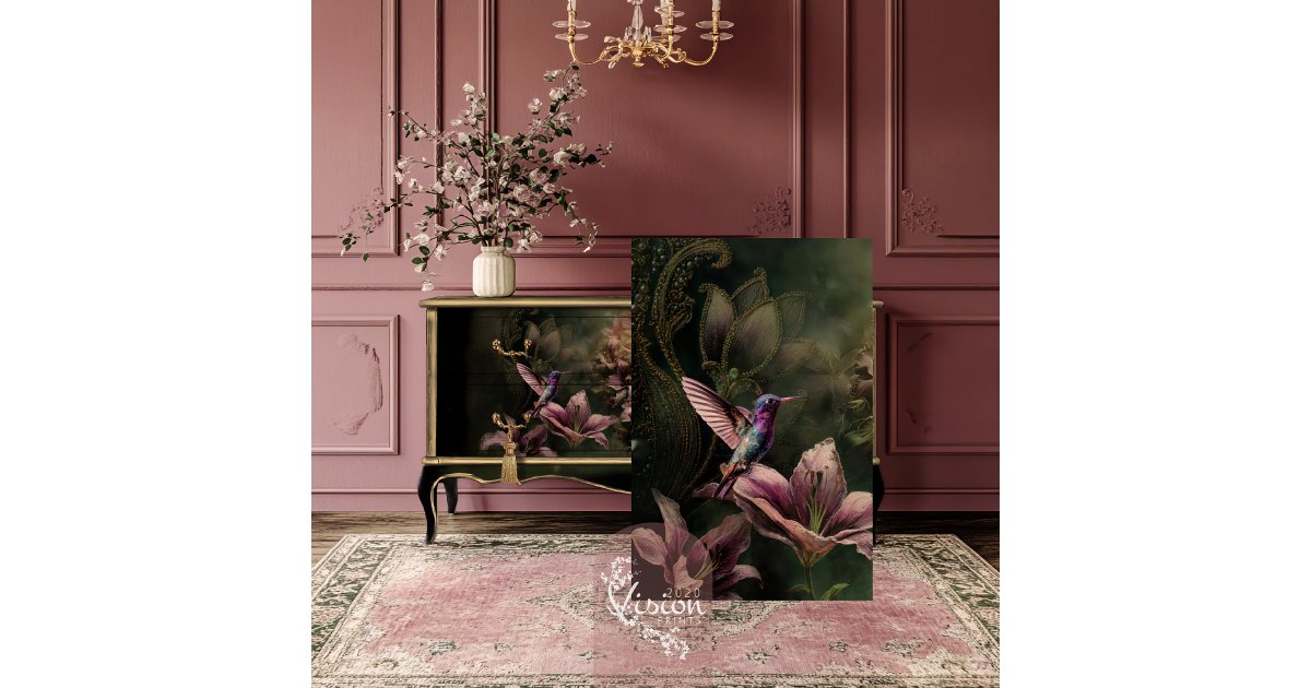 The Lily, Hummingbird Ethereal Floral Tissue Paper | Zazzle