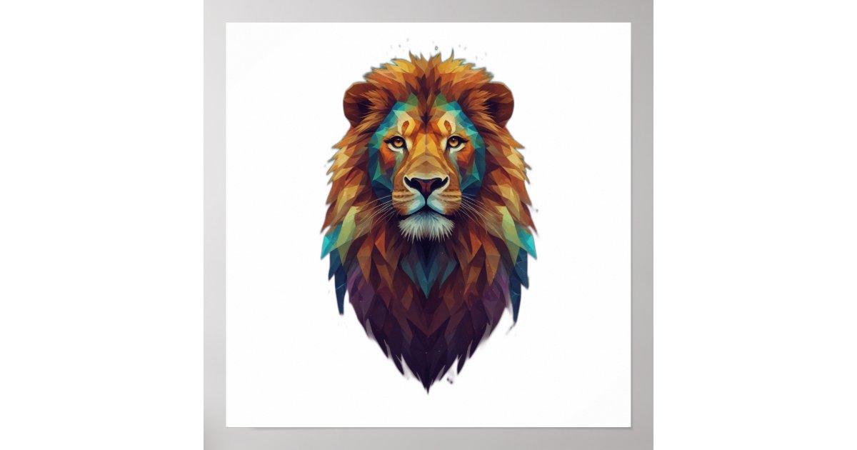 The lion art poster | Zazzle