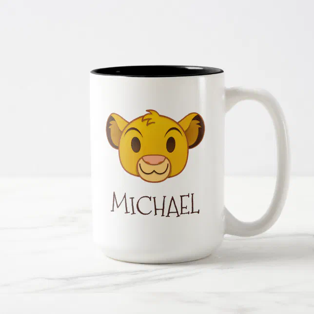 The Lion King | Simba Emoji Two-Tone Coffee Mug | Zazzle