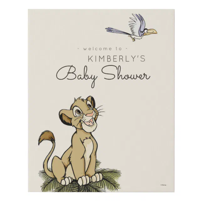 The Lion King Welcome Baby Shower Sign | Zazzle
