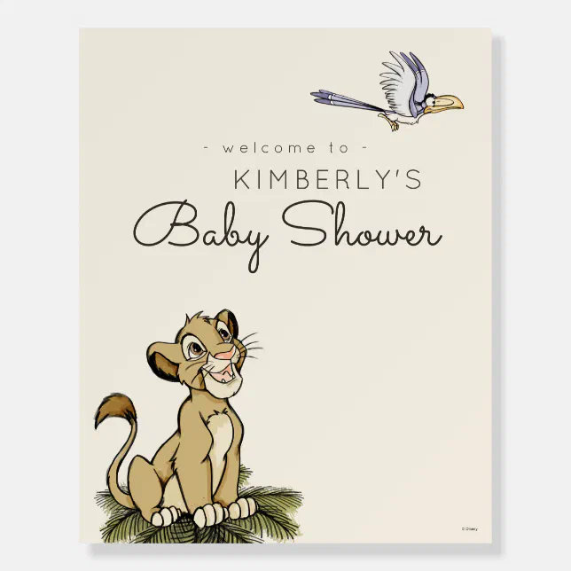 The Lion King Welcome Baby Shower Sign | Zazzle