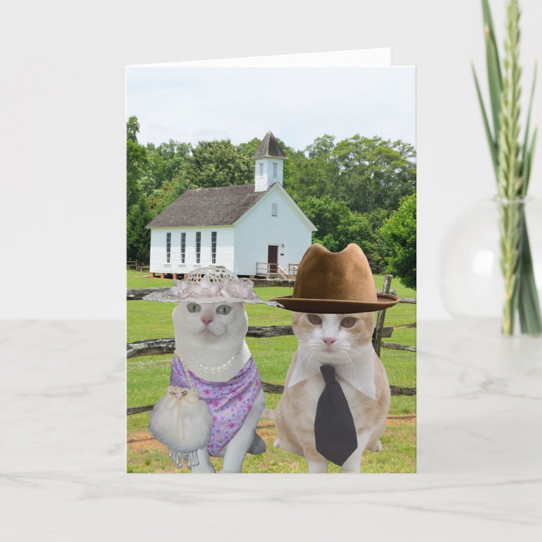 The Little Cats Who Wanted to go to Church Easter Holiday Card | Zazzle