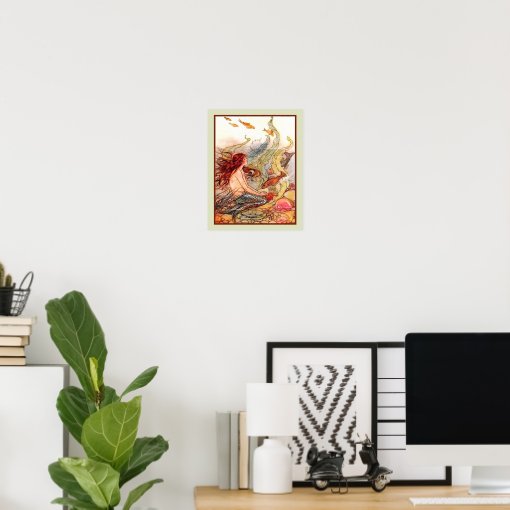 "The Little Mermaid" ca. 1920s by Eleanor Abbott Poster | Zazzle