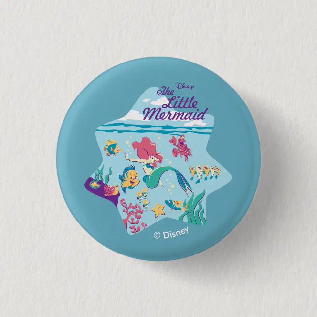 The Little Mermaid & Friends Pinback Button | Zazzle