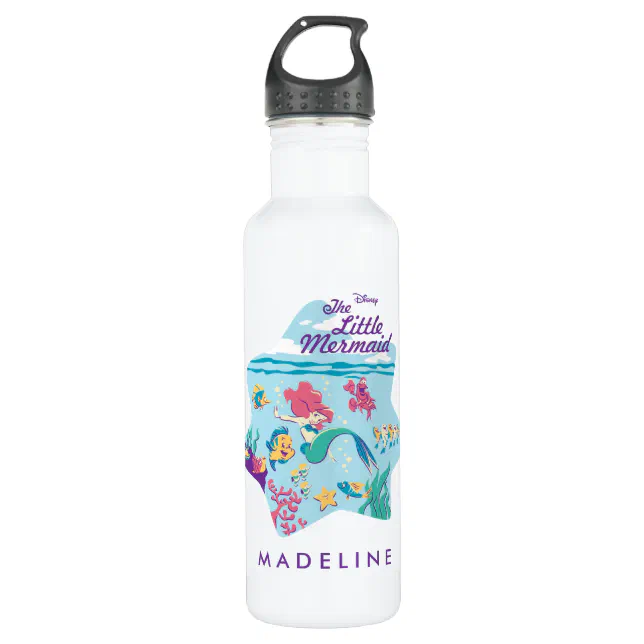 The Little Mermaid & Friends Stainless Steel Water Bottle | Zazzle