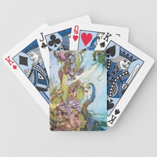 The Little Mermaid vintage art playing cards | Zazzle.com