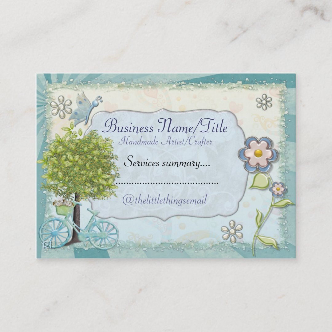 The Little Things HANDMADE CUSTOM CRAFTS Business Card | Zazzle
