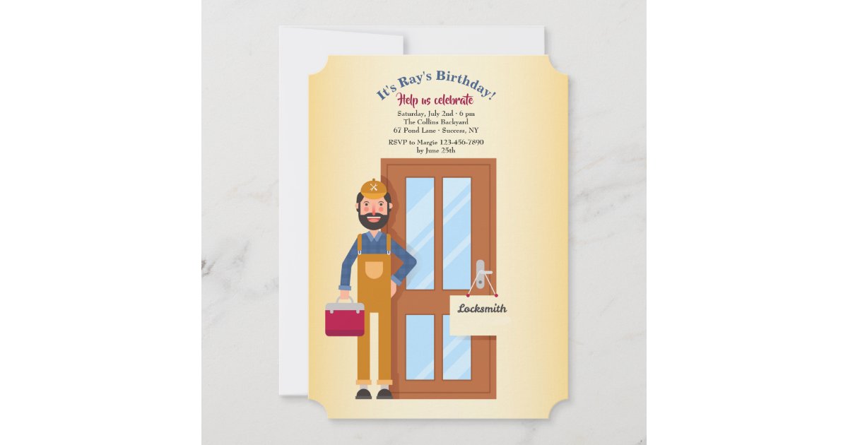 The Locksmith Invitation | Zazzle
