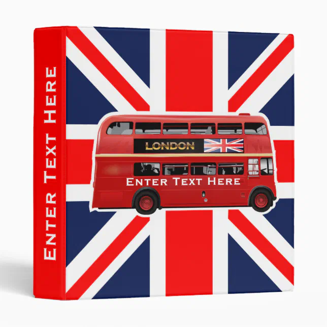 The London Bus 3 Ring Binder | Zazzle