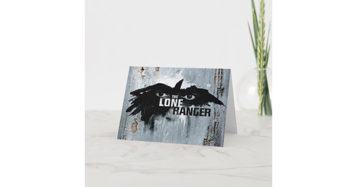 The Lone Ranger Logo with Mask 2 Card | Zazzle
