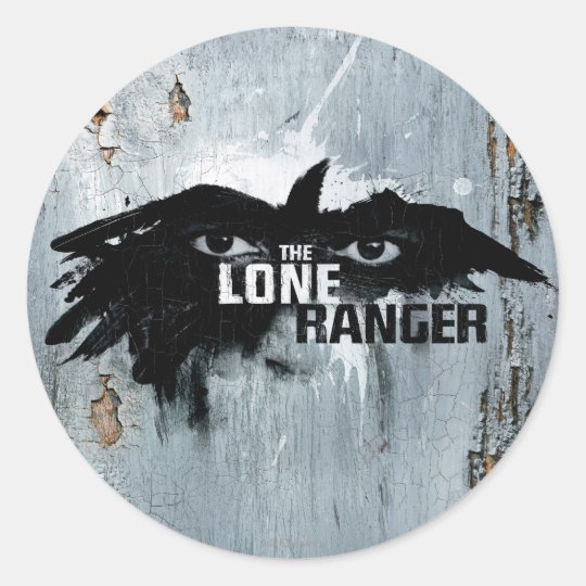 The Lone Ranger Logo with Mask 2 Classic Round Sticker | Zazzle.com