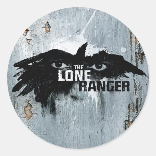 The Lone Ranger Logo with Mask 2 Classic Round Sticker | Zazzle