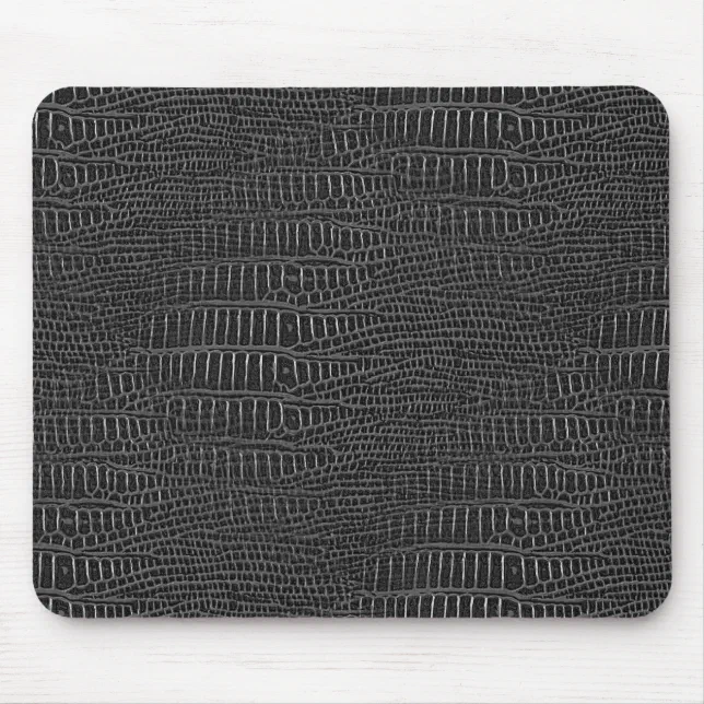 The Look of Black Realistic Alligator Skin Mouse Pad | Zazzle