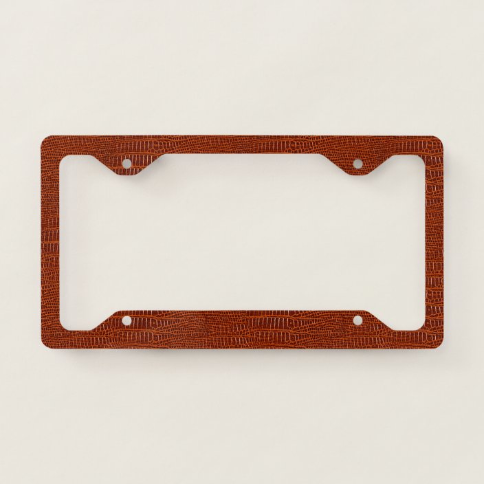 The Look of Brown Realistic Alligator Skin License Plate Frame | Zazzle.com