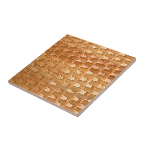 The Look of Lacquer Wicker Basketweave Texture Tile | Zazzle