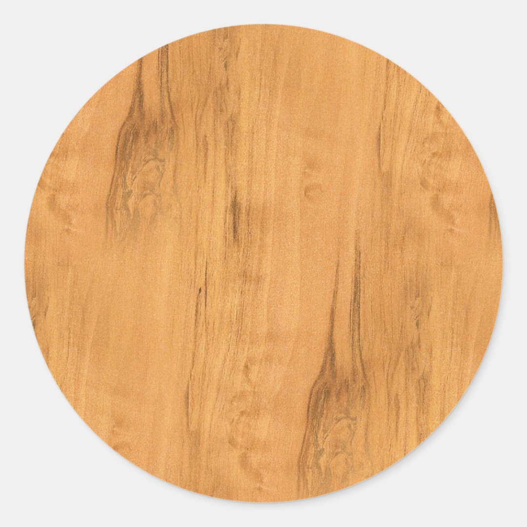 The Look of Maple Wood Grain Texture Classic Round Sticker | Zazzle